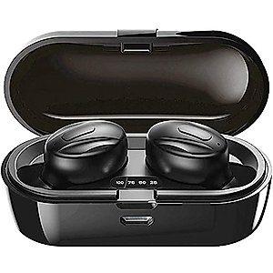 Hoseili【2022new editionBluetooth Headphones】.Bluetooth 5.0 Wireless Earphones in-Ear Stereo Sound Microphone Mini Wireless Earbuds with Headphones and Portable Charging Case for iOS Android PC. XGB6