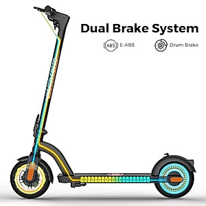 Wheelspeed Electric Scooter Primer, 12-14 Miles Long Range & 15 MPH Lightweight Commuting Electric Scooter, 350W Motor & 8.5" Pneumatic Tires Portable E-Scooter for Adults with Anti-Theft E-Lock