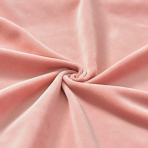 JIAN YA NA Armless Accent Chair Cover, Stretch Armless Chair Slipcover Velvet Armless Chair Covers Slipper Chair Slipcover Furniture Protector Covers for Living Room Bedroom(Velvet, Pink)