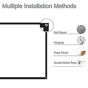 200-inch Large Projector Screen 16:9 Hanging Projection Screen Movie Screen Washable Fold-able Anti-Crease for Office Conference Presentation Theater Party