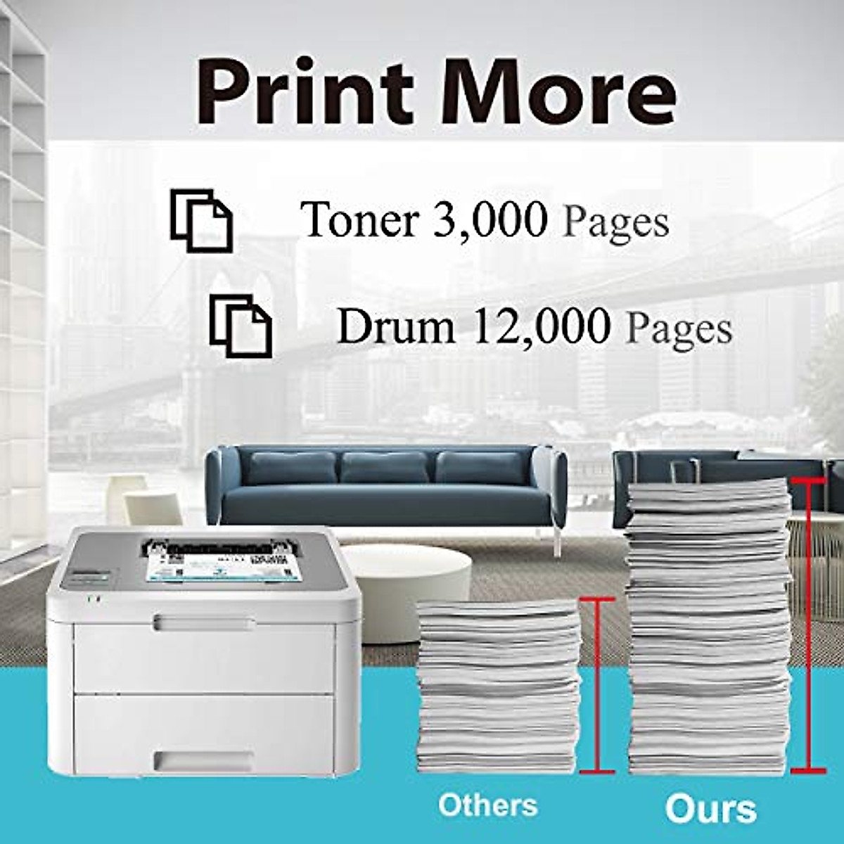 (Toner + Drum) TG Imaging Compatible TN760 TN730 DR730 Drum Unit & Toner Cartridge Replacement for MFC-L2350DW DCP-L2550D MFC-L2750DW HL-L2370DW Toner Printer