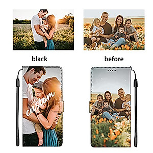 Custom Samsung Galaxy S20 S21 S22 S23 S24 Ultra Plus PU Leather Shockproof Flip Folio Leather Wallet Case, Gifts for Family, with Card Slots Kickstand Shockproof Strap Protective for Note 20 Ultra