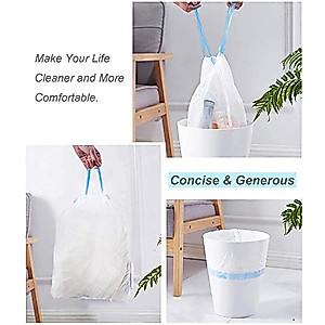 Small Trash Bag, 1.2 Gallon Garbage Bags Bathroom Trash can Liners for Bedroom Home Kitchen 80 Counts,Auto shrink, White