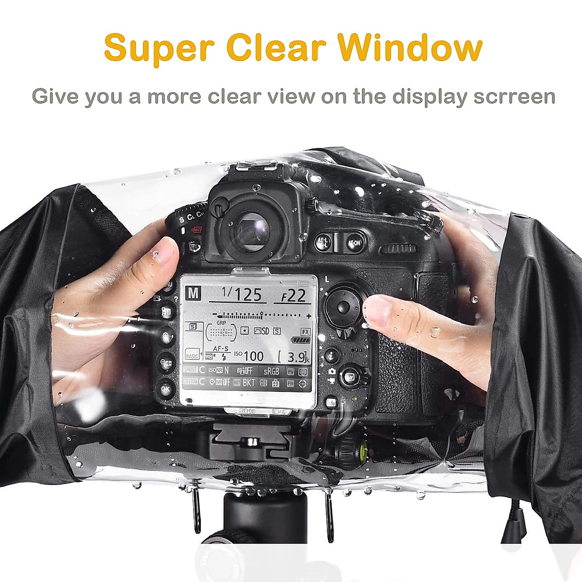 Professional Camera Rain Cover, Rain-Waterproof Camera Protector Cover for Canon Nikon Sony DSLR Mirrorless Cameras, 18.3×13.8inch