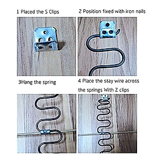 YLM1991 Upholstery Stay Wire for Sofa Furniture Springs, 9 Gauge with 40 Clips (10M/32ft)