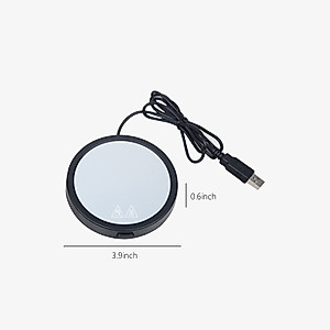 Coffee Warmer for Desk, Coffee Mug Warmer, Coffee Cup Warmer Keep, Smart Cup Warmer for Heating Coffee, Beverage, Milk, Tea and Hot Chocolate (Black)