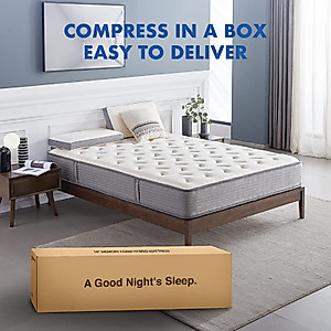 DIGLANT Twin Hybrid Mattress, 10 Inch Hybrid Tight Top Mattress, Memory Foam Pocket Spring Mattress Sleep Supportive & Pressure Relief, Medium Firm Feel Mattress in a Box, CertiPUR-US Certified