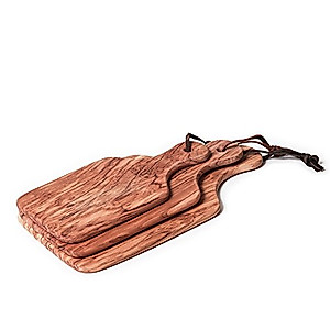 Berard 54070 French Olive-Wood 8-Inch Handcrafted Cutting Board with Handle