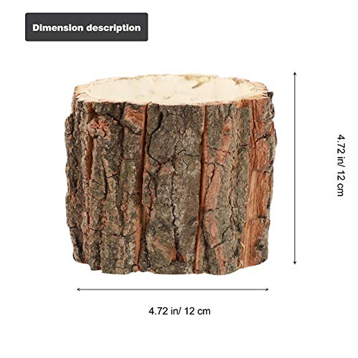 Angoily Tree Stump Flower Pot Succulent Planter Pots Decorative Tree Stump Shape Flower Pot Bonsai Pots for Indoor Outdoor Home Garden Decor