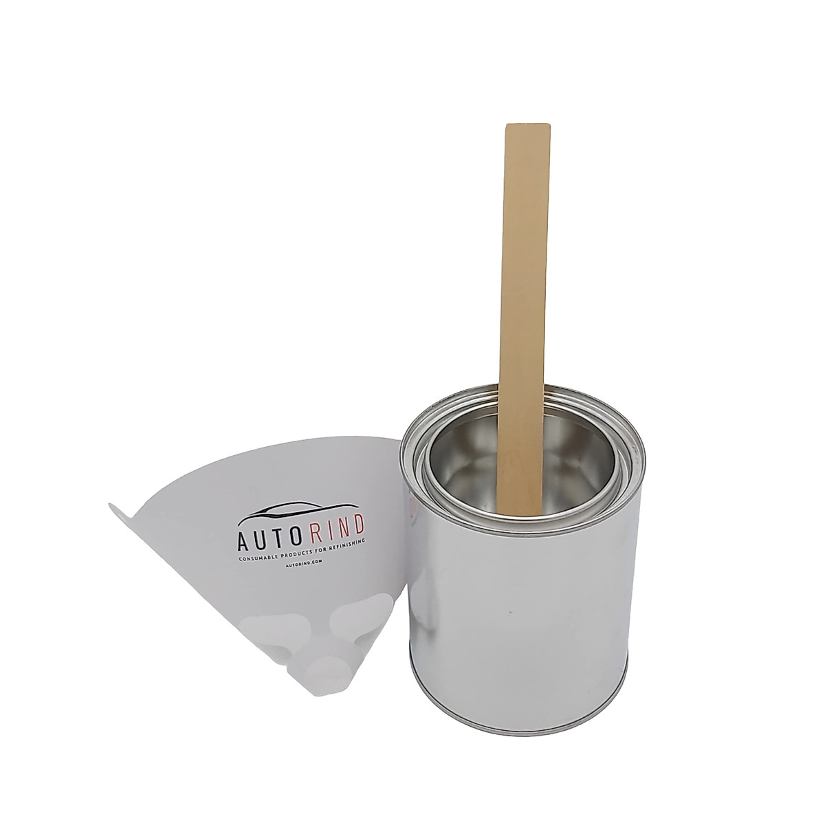 AUTORIND Metal Quart Size Paint Can (2 Pack), Empty Quality Tinplate Unlined Cans w/Lids, Silver Color and0 Recyclable