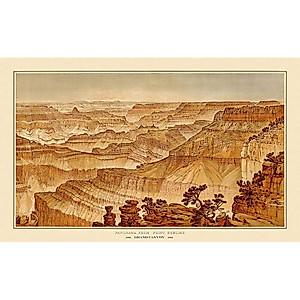 ArtDirect Grand Canyon, Point Sublime Arizona - Bien 1882 II 10x6 UnFramed Art Print Poster Ready for Framing by Bien