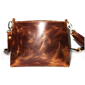 Cords Craft Leather Crossbody Bag for Women, Hand Tooled, Women's Crossbody Handbags, Western Bag for Women, Brown