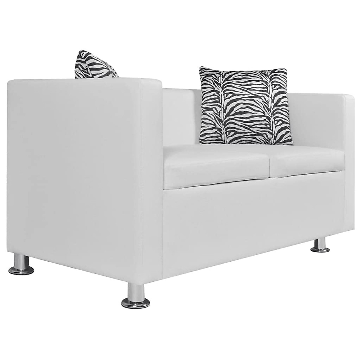 MSLAONXC Sofa,Living Room Furniture,Sectional Sofa,Backrest Sofa,Balcony Sofa,Armrest Sofa,Lobby Sofa,for Living Room,Home,Office,Study Room,2-Seater Artificial Leather White