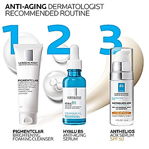 La Roche-Posay Anthelios AOX Daily Antioxidant Serum with SPF, Face Moisturizer with Sunscreen and Vitamin C & E, Oil Free Face Sunscreen for Sensitive Skin, Moisturizing Sun Protection