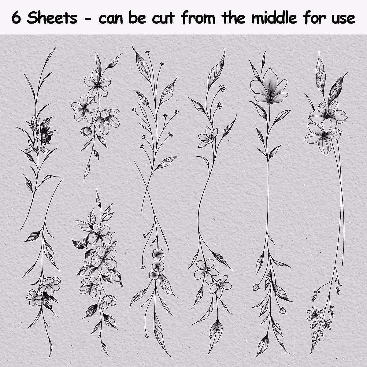 Cerlaza Tiny Temporary Tattoos for Women Girls, Realistic Fake Tattoos That Look Real and Last Long for Adult, Waterproof Hand Tattoos Stencils Stickers for Body Art-12 Sheets