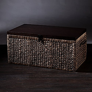 SEI Furniture Storage Trunk, Blackwashed, Espresso