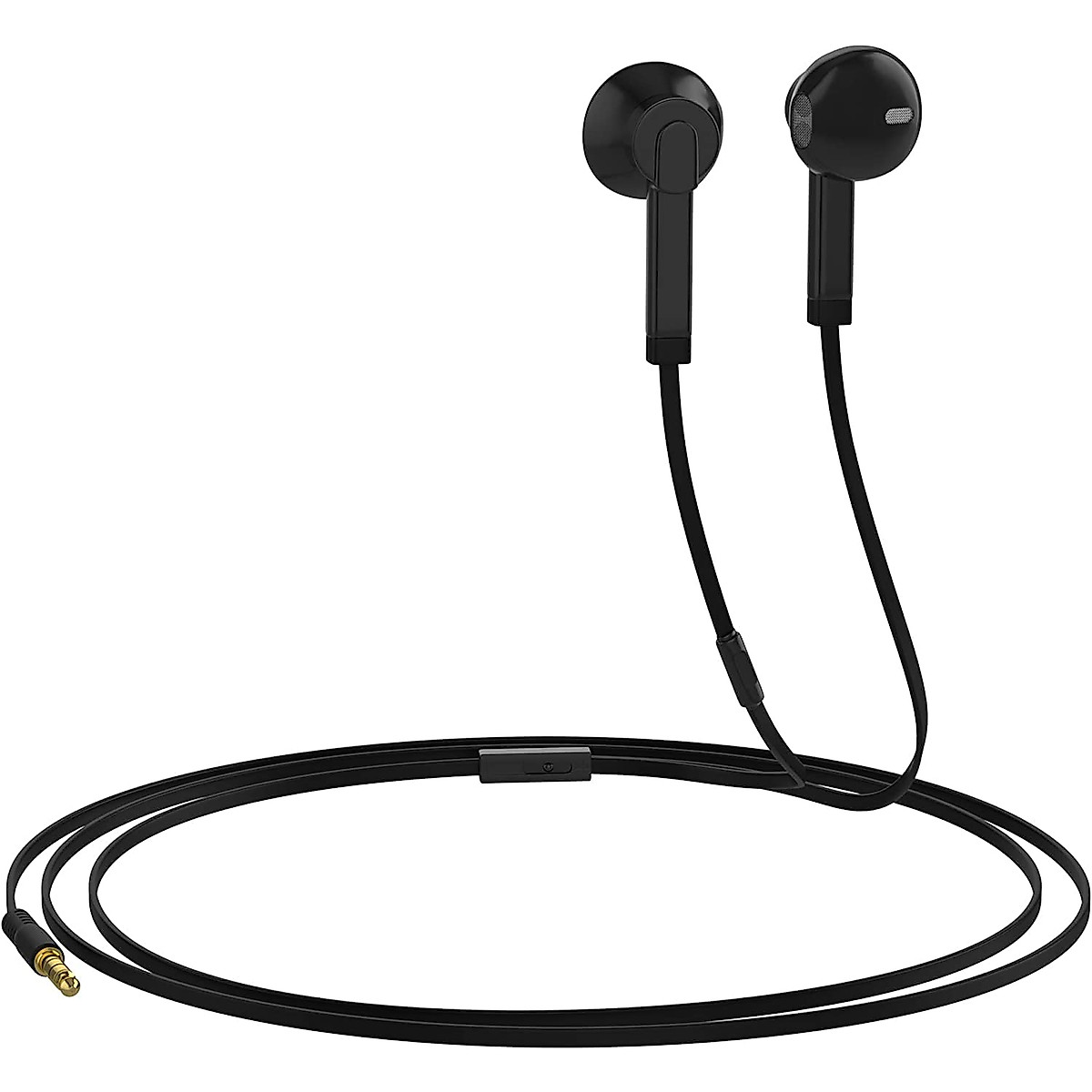 Headphones [3-Pack] Certified in-Ear Earbuds Earphones with Microphone Premium HD Stereo Headphones with Inline Control, Noise Isolating Earbud Headset, Corded, 3.5mm Audio Jack Devices (Black)