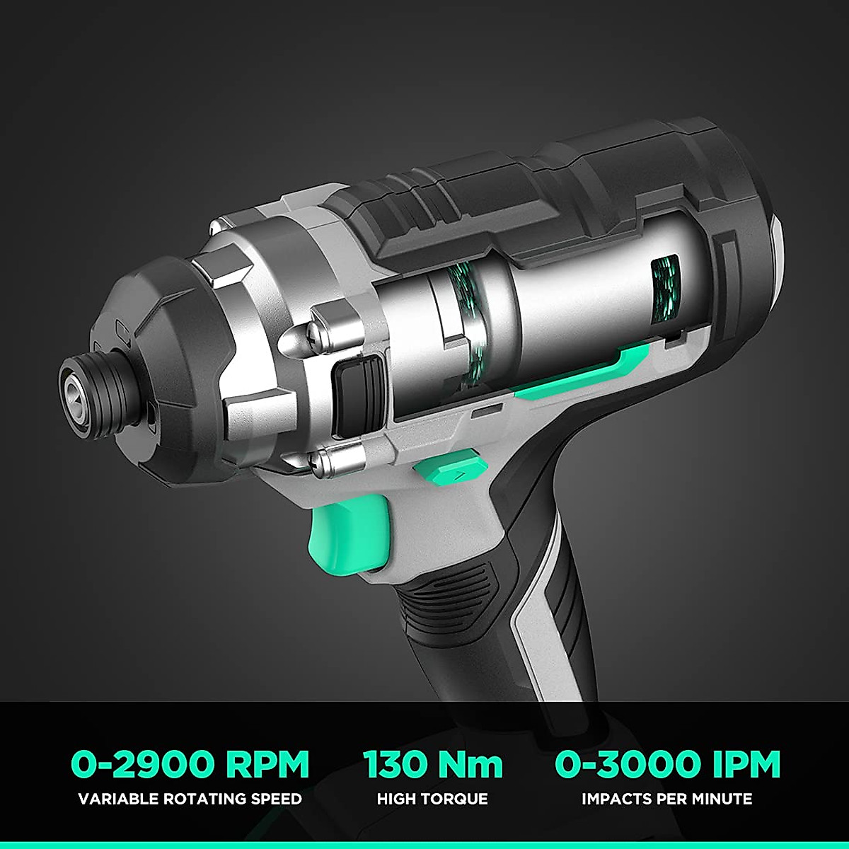 Litheli 20V Cordless Drill Combo Kit, 220 In-lbs Drill Driver and 1150 In-lbs Impact Driver with 2 x 2.0 Ah Batteries and 2 x 1H Fast Chargers, Pack of 2