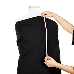 Black Cotton Fabric by Yard - Muslin Fabric by The Yard 100% Cotton Quilting Crafting Cuttable Cloth 3 Yards Sewing Material Apparel Cloth