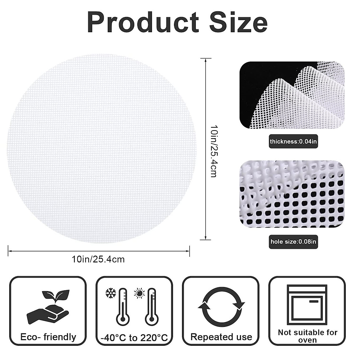 10 inch Non Stick Silicone Steamer Liners Mesh Mat Pad Steamed Buns Dumplings Baking Pastry Dim Sum Mesh Reusable Silicone Steamer Liners pastry mat bamboo steamer liners 10pcs