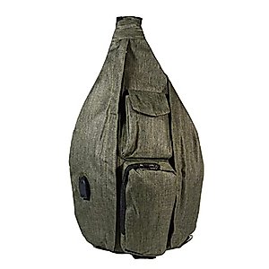 Nupouch Rucksack Bag, Anti-Theft Crossbody Sling, Backpack, Soho Collection Olive