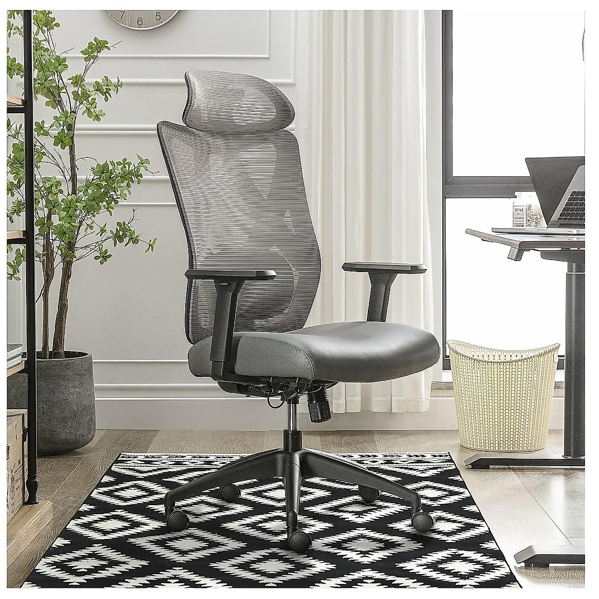 Serta SitTrue Ridgefield Ergonomic Mesh/Vegan Leather High-Back Task