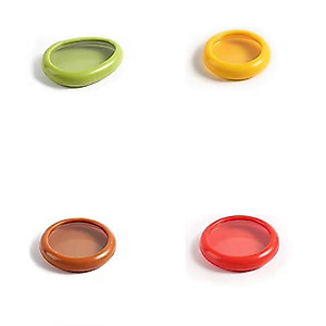 WUYOUUSA Refrigerator Clear Film Crisper, Lemon Avocado Tomato Onion Saver, Set of 4 Reusable Refrigerator Storage Containers (4pcs)