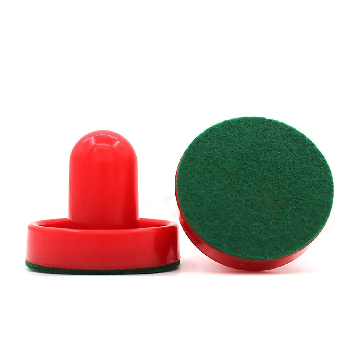 ccHuDE 2 Pcs Red Air Hockey Pushers and Air Hockey Pucks Great Goal Handles Paddles Replacement Accessories for Game Tables