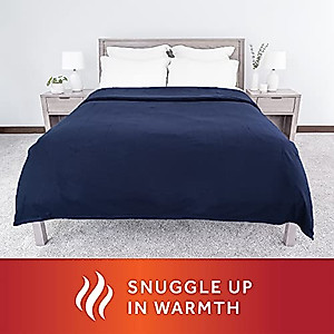 Sunbeam Royal Ultra Admiral Blue Heated Blanket - Twin