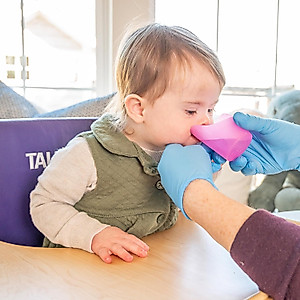 TalkTools Cut Out Cups for Special Needs - Glass Set for Physical Therapy, Recovery and Rehabilitation | Motor and Coordination Support | Easy Drink Therapy Cups for Elderly - 1.5 Oz Pink (2 Pk)