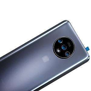 ubrokeifixit for OnePlus 7T Housing Rear Glass Back Door Cover Replacement/Adhesive for OnePlus 7T HD1900 HD1901 Dual SIM 6.55"(NOT for 7T Pro 6.67") (Silver(Back Glass Cover+Camera Lens))