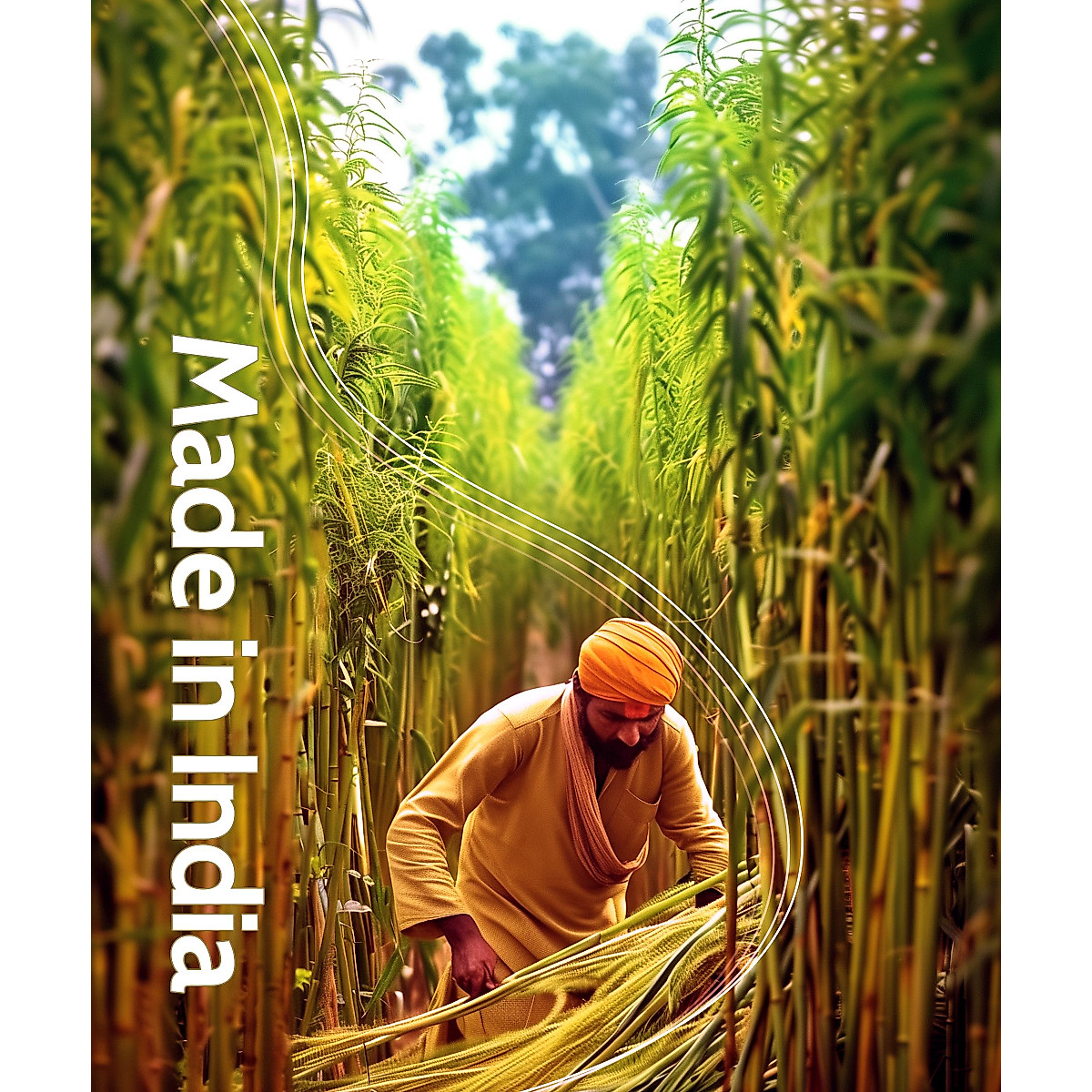 SUMGAR Neutral 100% Jute Rug 8x10 Ft Hand Woven Boho Area Rug Fiber Braided Checkered Large Carpet Home Decor for Living Room Bedroom Dining Room