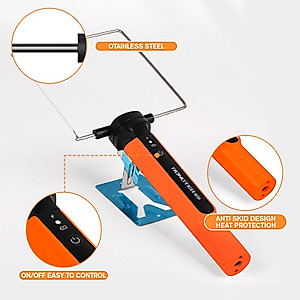 RONGTER 3 in 1 Hot Wire Foam Cutter Kit,Orange Foam Cutter Electric Foam Cutting Tool, Heated Foam Carving Knife Kit.
