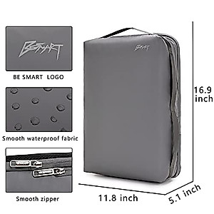 BE SMART Lightweight Laptop Backpack 15.6 INCH Computer Work bag with Shockproof computer compartment,Soft & Durable Casual Daypack for men & women,business,work,daily use and gifts(Grey)