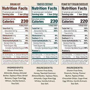 OVER EASY Soft and Chewy Oatmeal Breakfast Bars - Granola and Protein Bars -12 Energy Snack Bars - Clean, Organic, Gluten Free, Dairy Free, Soy Free and Kosher (Variety Pack, 12 Count)…