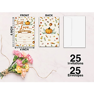 Fall Baby Shower Invitations Set, Thanksgiving Baby Shower Games, Pumpkin Diaper Raffle Sign & 25 Diaper Raffle Tickets, 25 Book Request Cards, 25 Baby Shower Invitations, 25 Thank You Cards (FALL02)