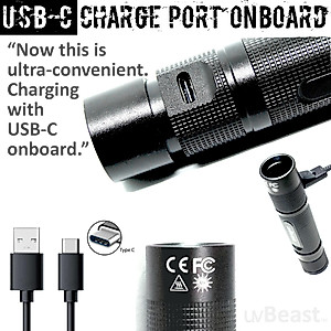 uvBeast New V3 365nm Mini - Black Light UV Flashlight – High Definition Pure Ultraviolet - Professional Grade High Power Upgraded 5 Core UV LED – USA Stock