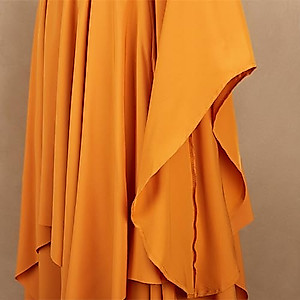 Parlsdy Renaissance Dress Women Pirate Peasant Dress Medieval Costume for Women Turmeric-L