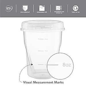 Elegant Disposables (32 Ounce 10 Pack) Clear Twist cap Containers With Screw on Lids Twist Top Food Storage Freezer Containers