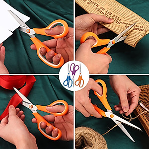 3 Pack 8" Scissors for Office & Home,Softgrip Office Scissors for General Use Art Craft Classroom DIY,3pcs
