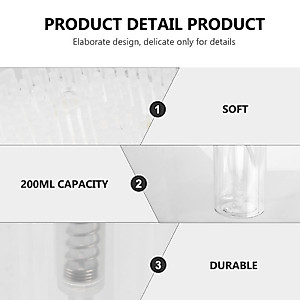 Lurrose Foaming Bottle with Brush, 200ml Plastic Mini foaming soap Dispenser Pump Dispenser Bottle sub Bottle Empty Facial foaming Bottle for Shampoo, Liquid, Oil, 2pcs