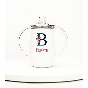 Personalized Baby Gift Girl, Baby Brush & Comb Set, Floral Initial Baby Gift, Baby Gifts for Newborn Girls.