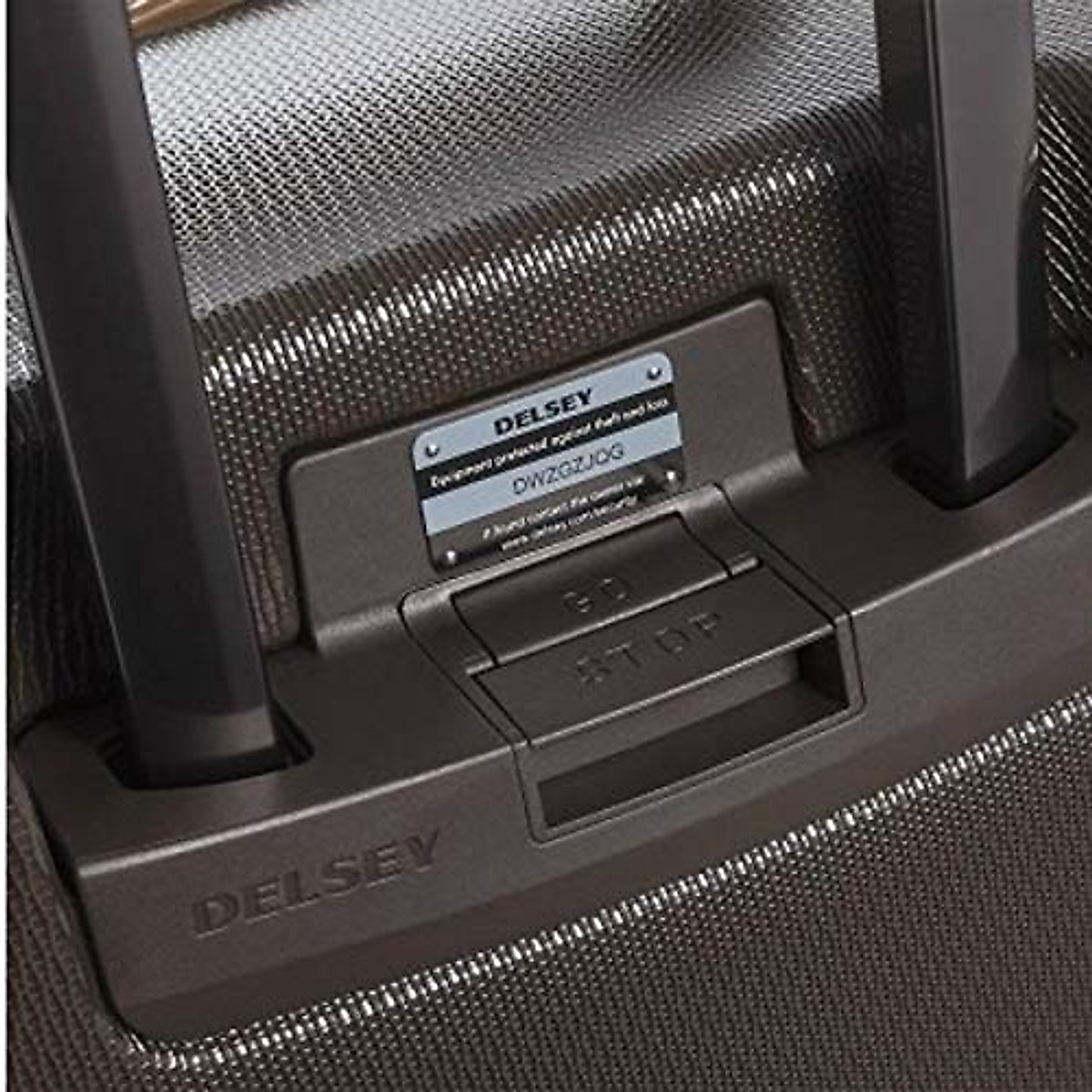 DELSEY Paris Chatelet Hard+ Hardside Luggage with Spinner Wheels, Chocolate Brown, Checked-Large 28 Inch, with Brake