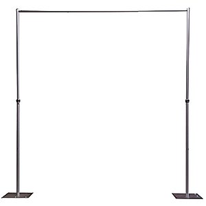 OnlineEEI, Adjustable Height Pipe and Drape Backdrop or Room Divider Kit, 7ft to 12ft High x 7ft to 12ft Wide, Premier Drape Not Included