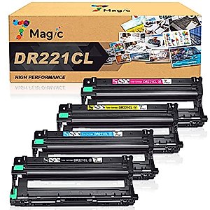 7Magic Remanufactured Drum Unit Replacement for Brother DR221CL DR-221CL DR221 DR 221 CL DR221CL for Brother MFC-9130 MFC-9130CW MFC-9330 CDW MFC-9340 HL-3170CDW HL-3180CDW HL-3140CW Printer 4 Pack