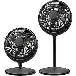 Brentwood Kool Zone High Velocity Air Circulator Fan, 2in1 3-Speed 12-inch, Black