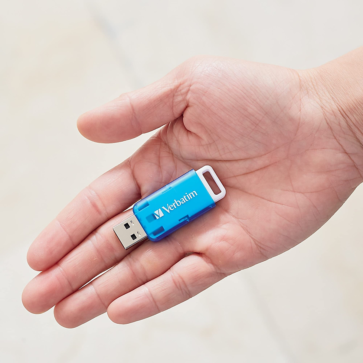 Verbatim® SeaGlass USB 3.2 Gen 1 Flash Drive, 32GB, Blue