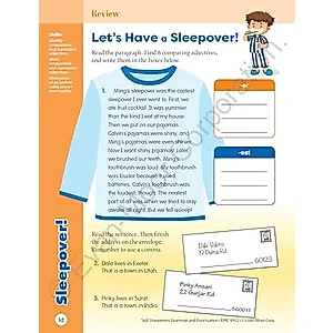 Evan-Moor Skill Sharpeners Grammar and Punctuation Workbook, Grade 2, Nouns, Verbs, Sentence Structure, Subject, Predicate, Language Handbook, Real-World Practice, Fun Activities, Homeschool, Practice