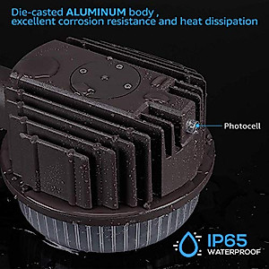 TORCHSTAR 80W Dusk to Dawn Area Light, LED Barn Lights, with Photocell, Outdoor Waterproof Street Flood Lighting, 800W Incandescent Equivalent, 5000K Daylight