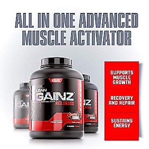 Betancourt Nutrition Lean Gainz Protein Blend, Natural Protein, Carbohydrates, Saturated Fatty Acids, Powder 5.3 lb. (16 Servings), Chocolate Brownie